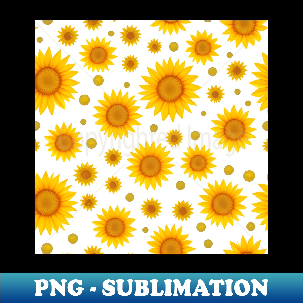 Sunflowers Pattern - PNG Transparent Sublimation Design - Re | Inspire ...