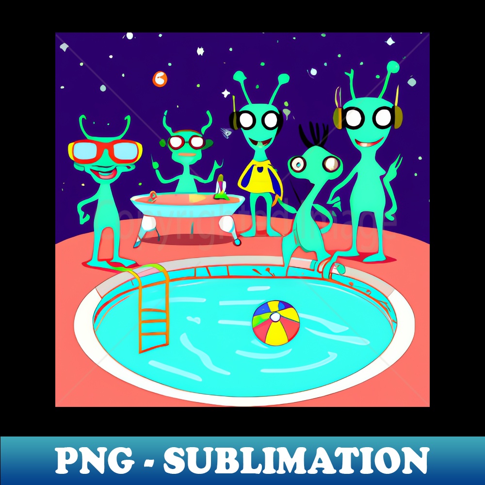 Alien Pool Party - Professional Sublimation Digital Download | Inspire ...