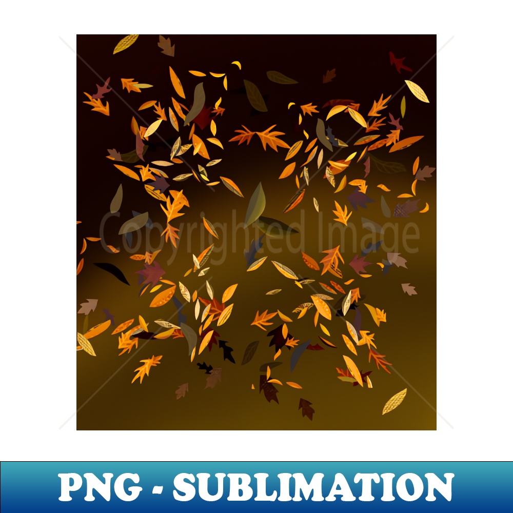 Autumn Leaves On A Windy Day - Instant PNG Sublimation Downl | Inspire ...