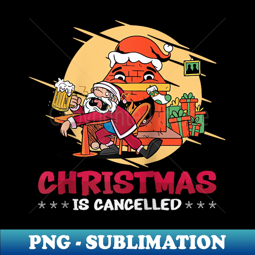 Funny Christmas Is Cancelled Drunk Santa Merry Xmas Raglan | Inspire Uplift