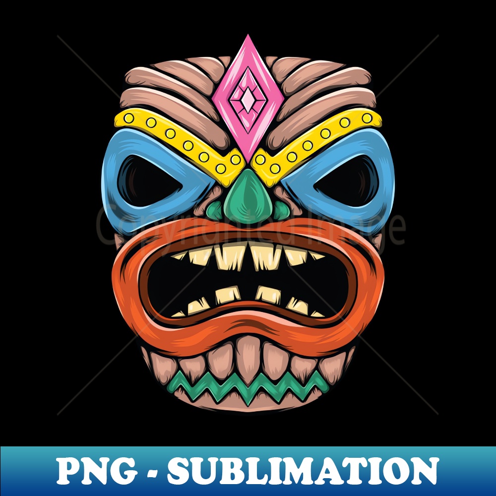 Tiki Island Traditional Mask With Big Mouth Fantasy Artsy St | Inspire ...