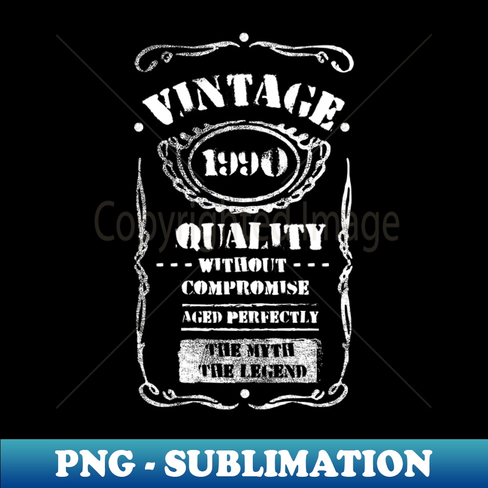 Vintage 1990 Birthday Tee Anniversary Quality Without Compro | Inspire ...