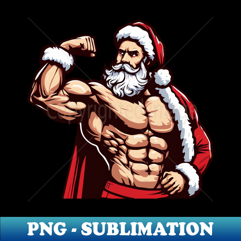 Sexy Muscular Santa Daddy - Vintage Sublimation PNG Download - Inspire ...