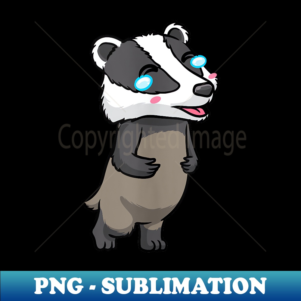 Badger Laughing Kawaii Emoticon - High-Resolution PNG Sublim | Inspire ...