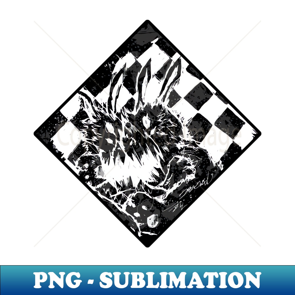 Horror Bunnies Black and White Inverted Colors - Premium PNG | Inspire ...