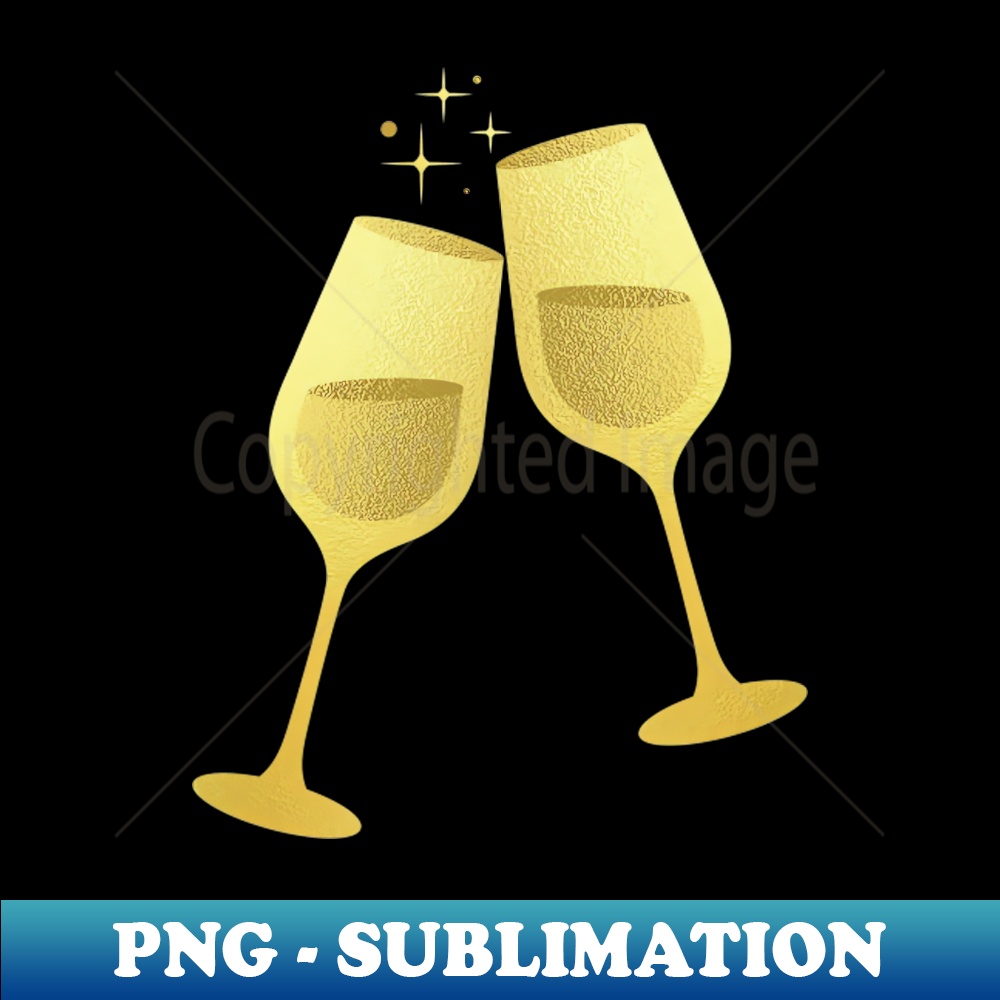 Champagne Glass Design - Instant Sublimation Digital Downloa | Inspire ...