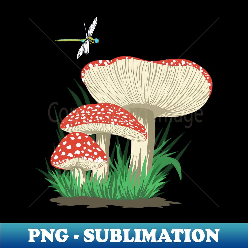Dragonfly and Amanita Muscaria Mushrooms - High-Resolution P | Inspire ...