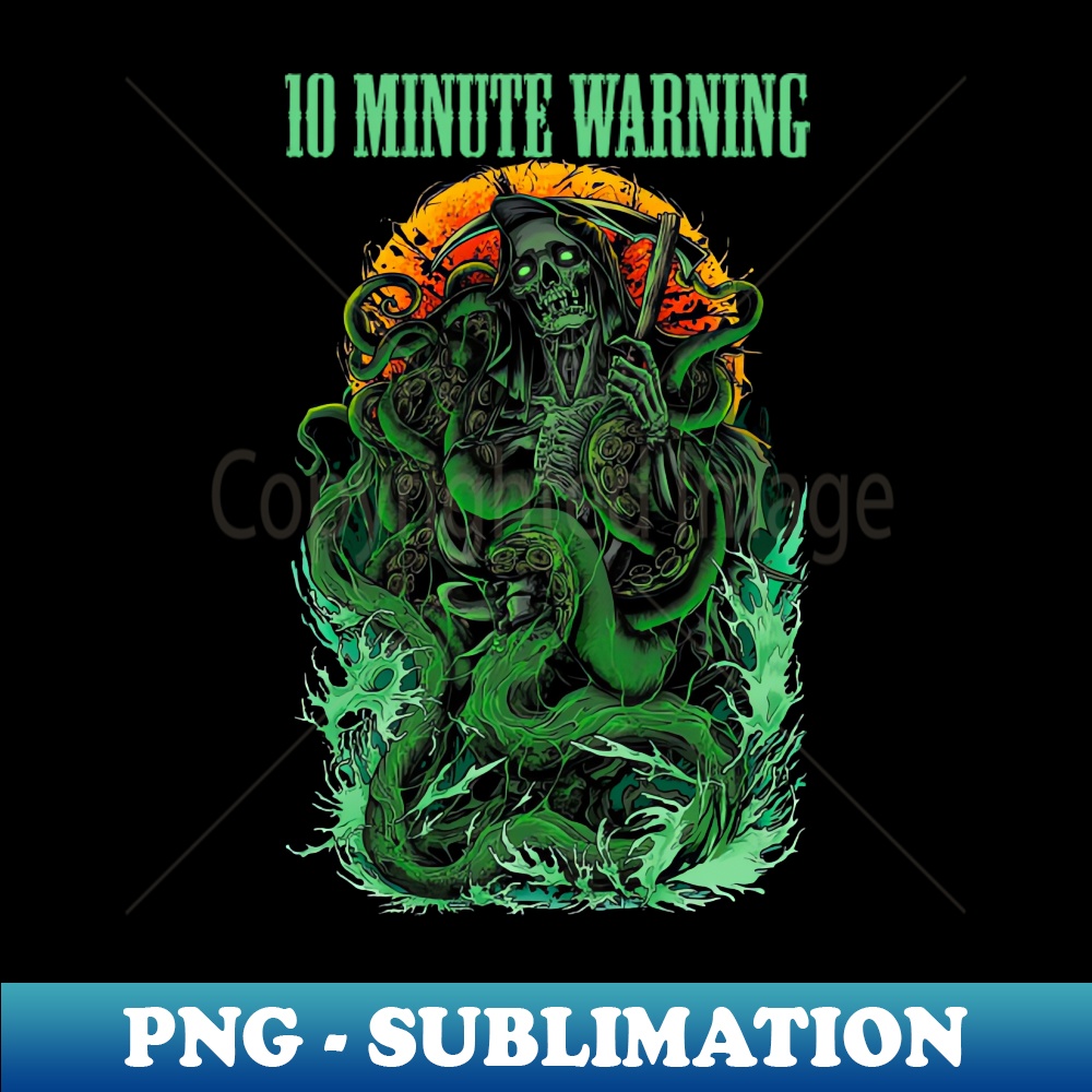 10 MINUTE WARNING BAND - Retro PNG Sublimation Digital Downl | Inspire ...