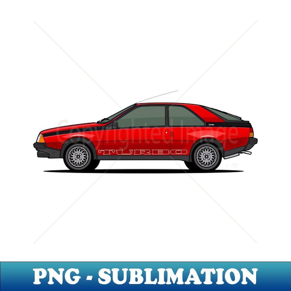 Renault Fuego Turbo coupe side profile - Sublimation-Ready P | Inspire ...