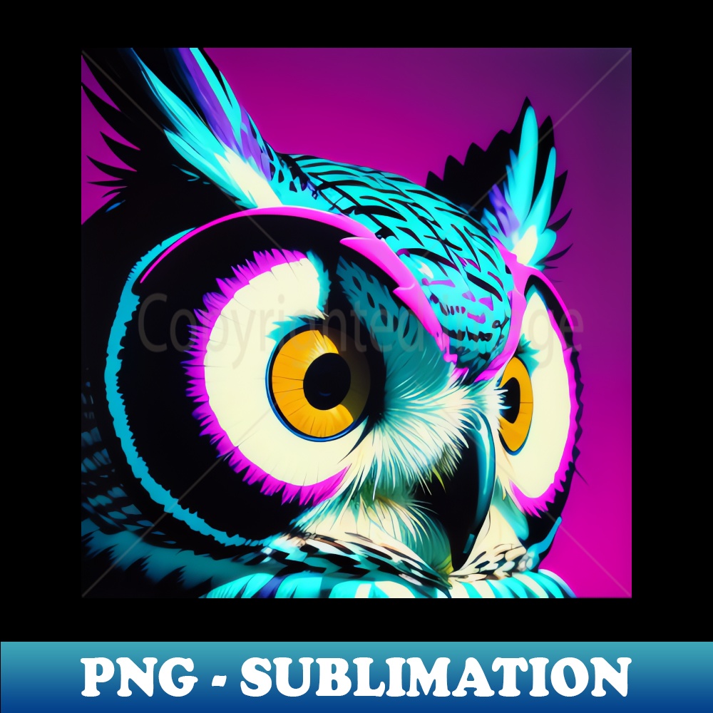Synthwave Owl - Premium Sublimation Digital Download - Boost | Inspire ...