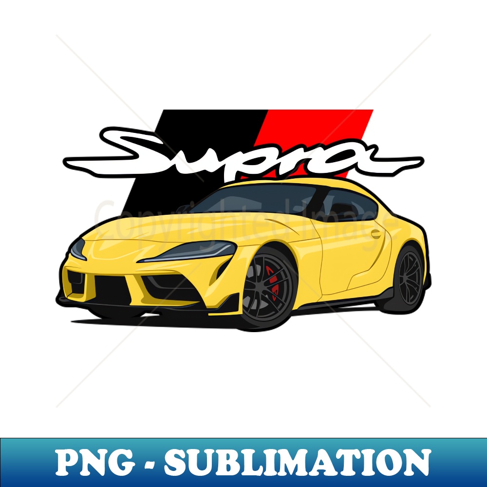 Car Supra 5th Generation GR A90 yellow - Exclusive PNG Subli | Inspire ...