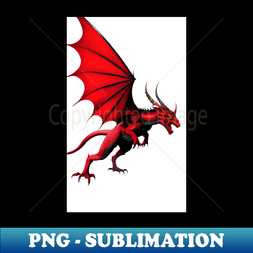 dragon with spread wings - PNG Transparent Sublimation Desig | Inspire ...