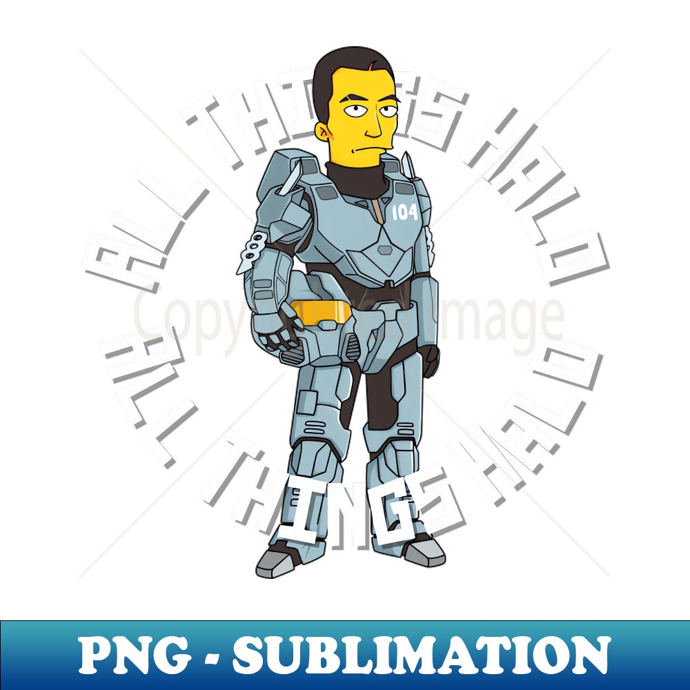 Halo x Simpsons Fred-104 - Decorative Sublimation PNG File - | Inspire ...