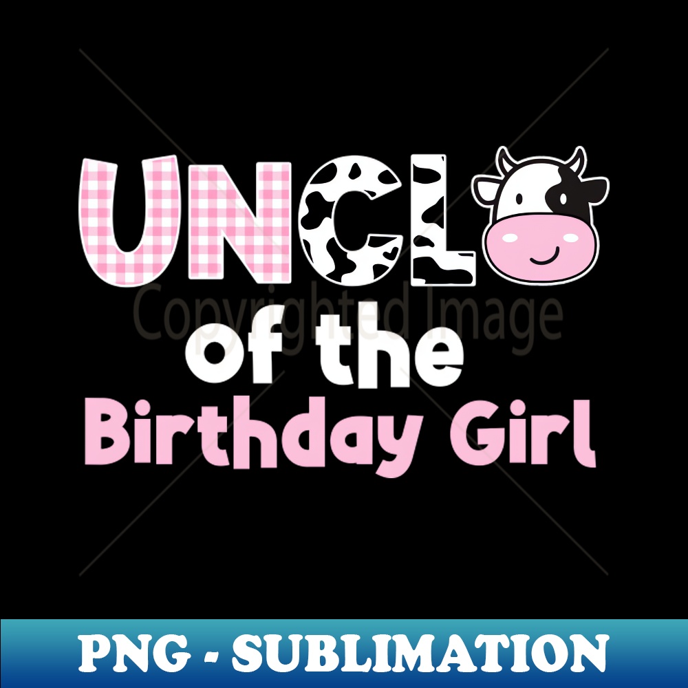 Uncle Of Birthday Girl Cow Themed Farm Print - Professional | Inspire ...