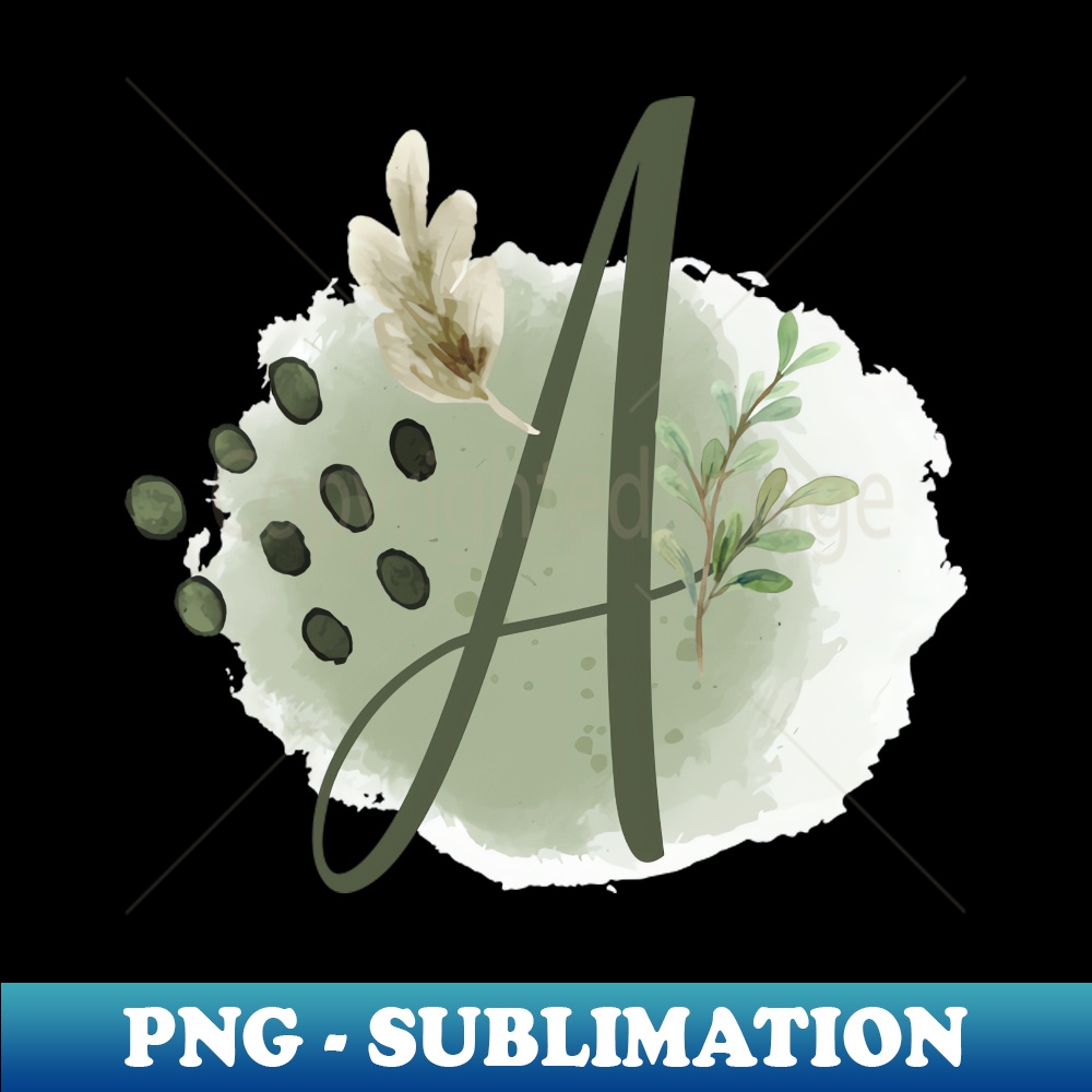 A Floral Letter Capital letter A Monogram Sticker - Profess | Inspire ...