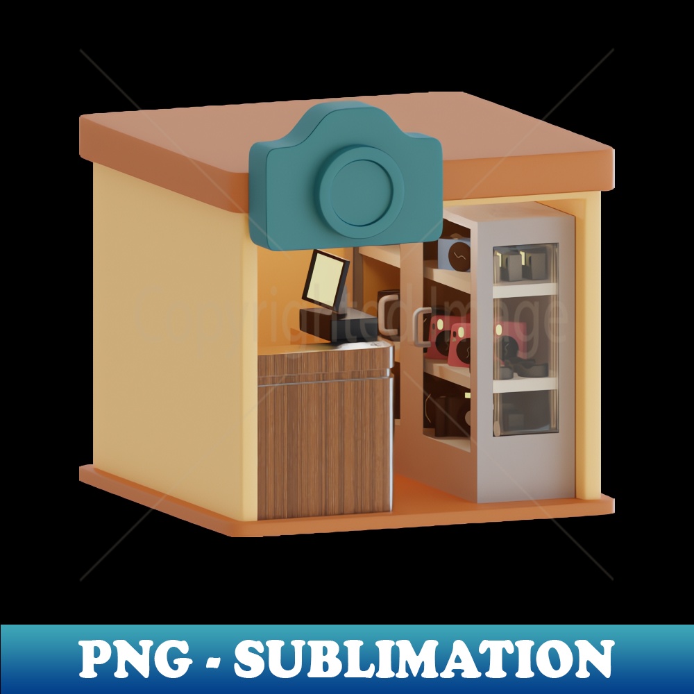 3d rendering isometric camera shop perfect for design projec | Inspire ...