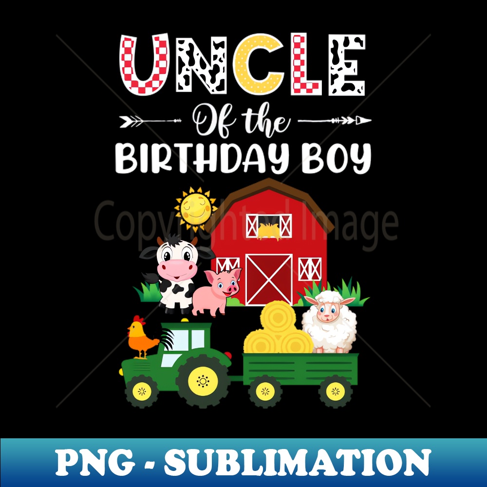 Uncle Of Birthday Girl Cow Themed Farm Print - Aesthetic Sub | Inspire ...