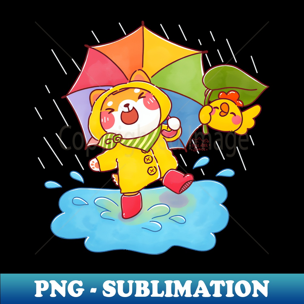 Shiba Inu Rain Puddle - PNG Transparent Sublimation File - P | Inspire ...