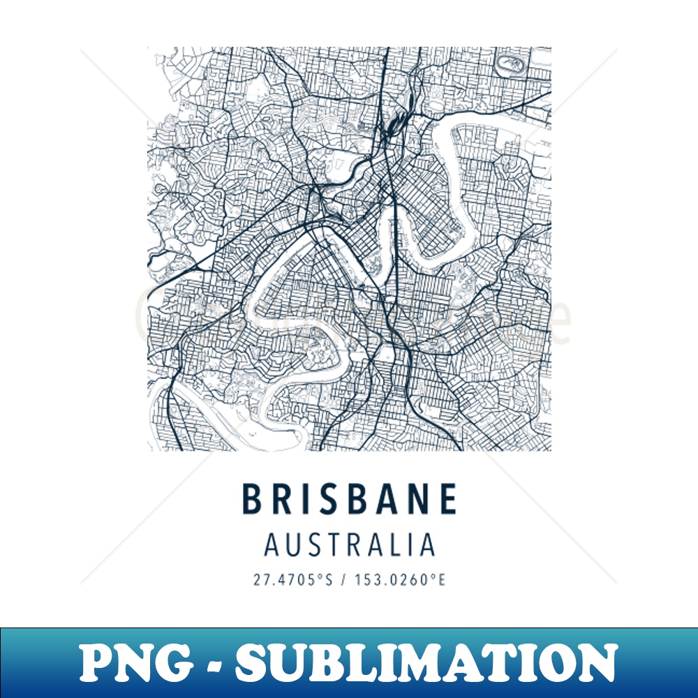 brisbane simple map - Instant PNG Sublimation Download - Cap | Inspire ...