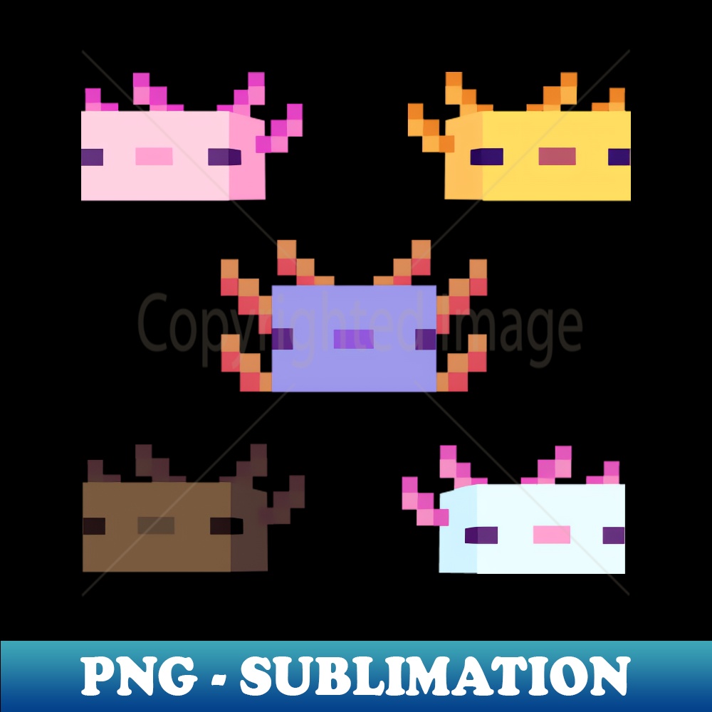 Axolotl Minecraft - PNG Transparent Sublimation Design - Ins | Inspire ...
