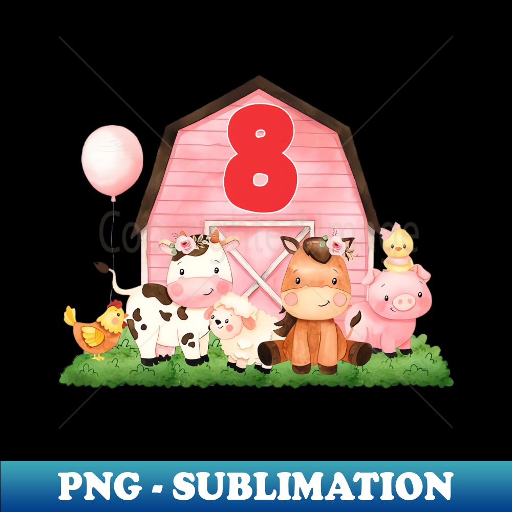 Oink Baa Moo Im 8 Farm Theme Birthday Gift 8 Yrs Old - Decor | Inspire ...
