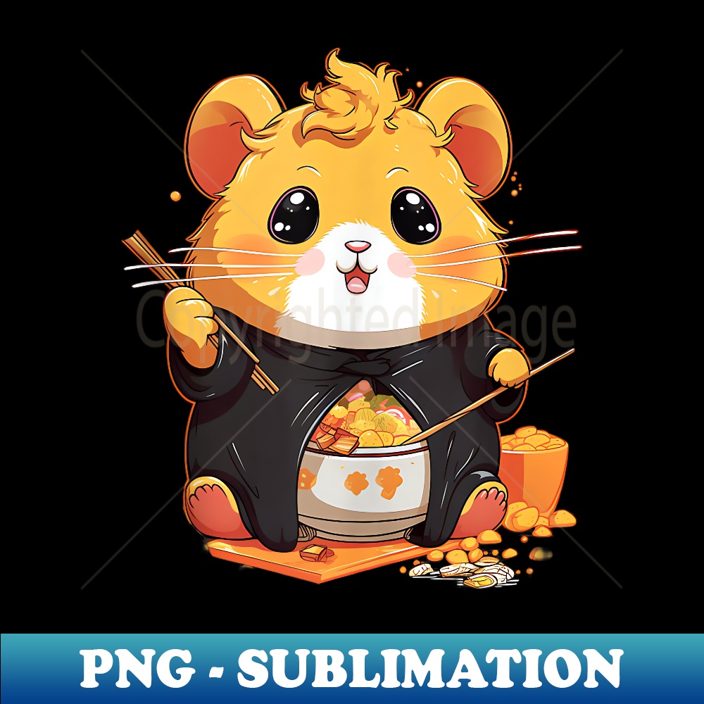 Otaku Kawaii Anime Hamster Eat Japanese Food Ramen Noodles - | Inspire ...