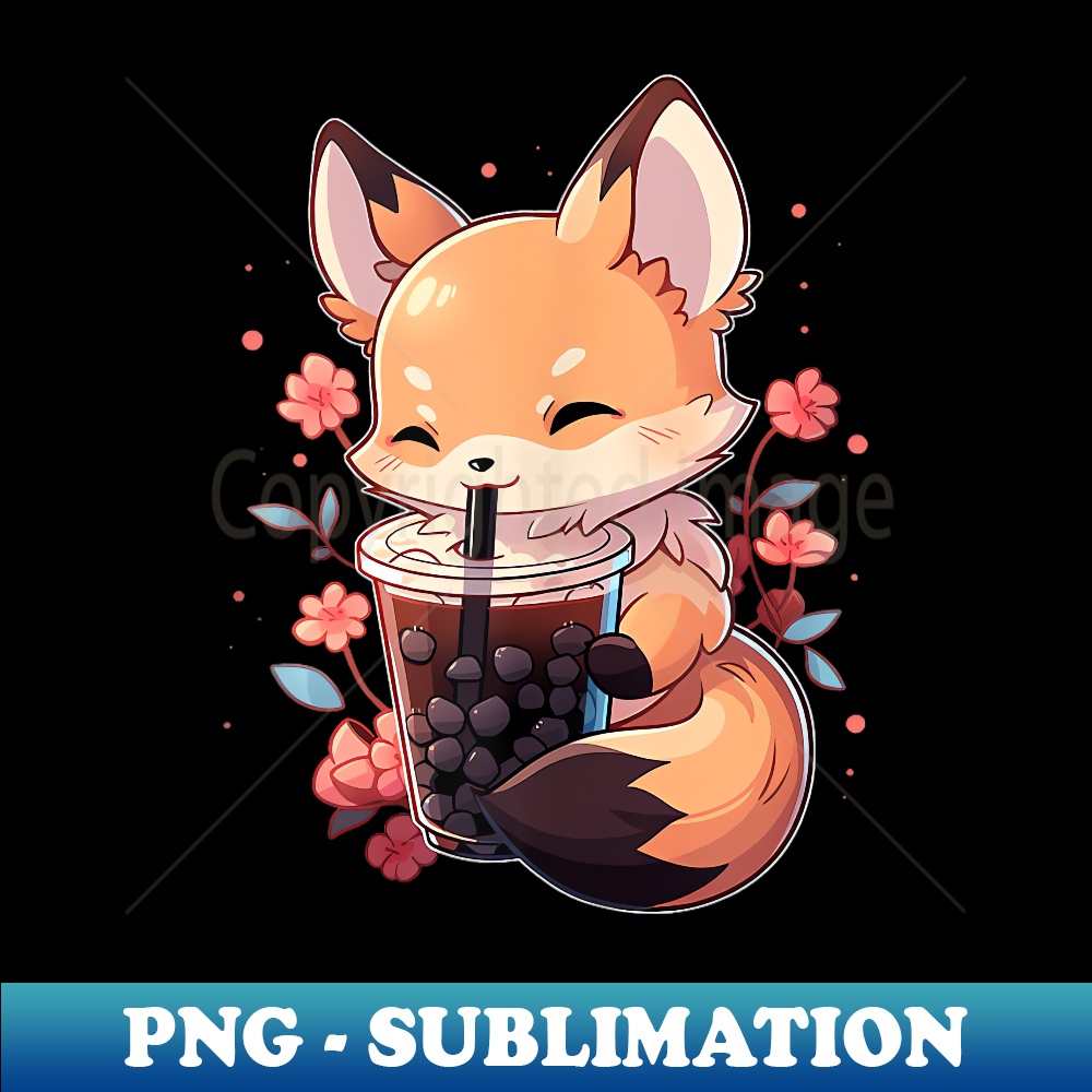 Fox Boba Tea Bubble Tea Anime Kawaii - Special Edition Subli | Inspire ...
