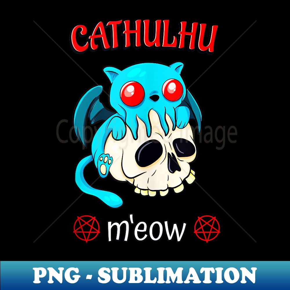 Cthulhu Cat Funny Horror Kawaii Cathulhu M'eow - Exclusive S | Inspire ...