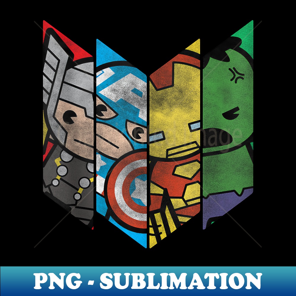 Marvel Avengers Kawaii Portrait Panels - Vintage Sublimation | Inspire ...