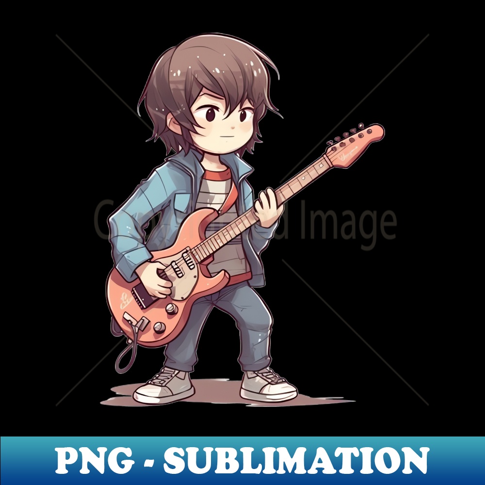 A boy playing his favourite guitar - PNG Transparent Sublima | Inspire ...