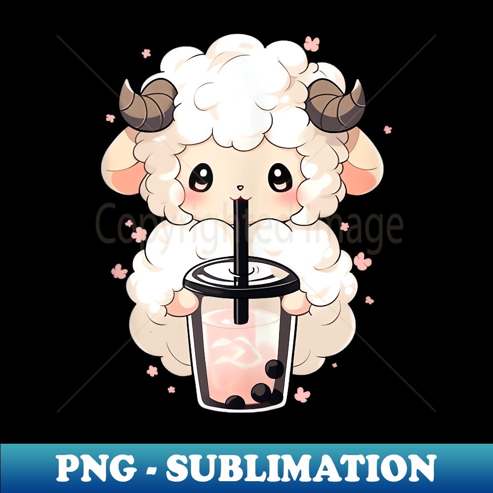 Sheep Boba Tea Bubble Tea Anime Kawaii - PNG Transparent Sub | Inspire ...
