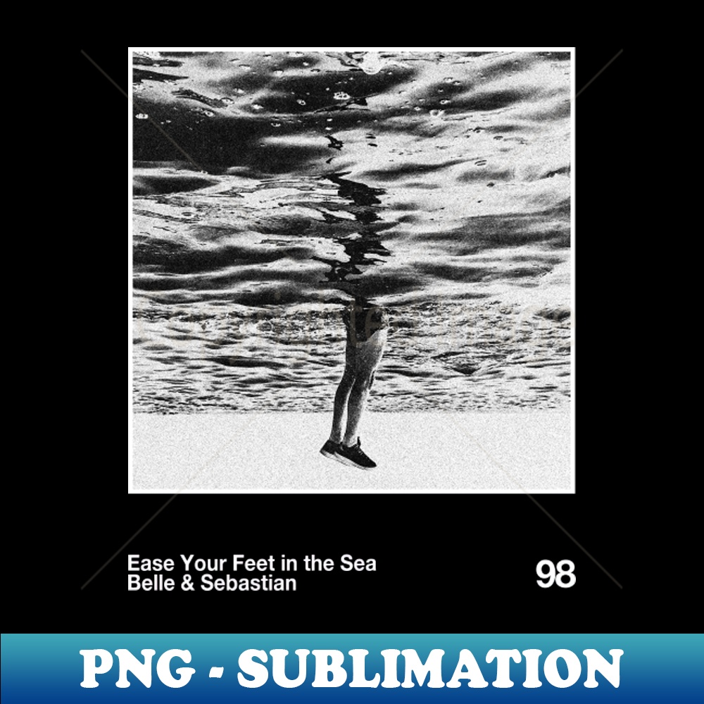 Ease Your Feet in the Sea 90s Artwork Faded Retro - Modern | Inspire Uplift