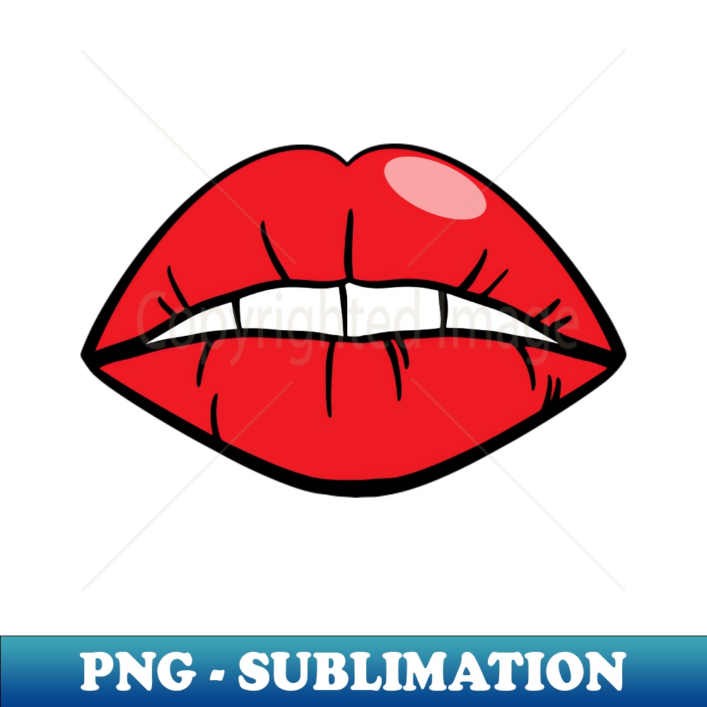 red lip cartoon drawing - Aesthetic Sublimation Digital File - Inspire ...