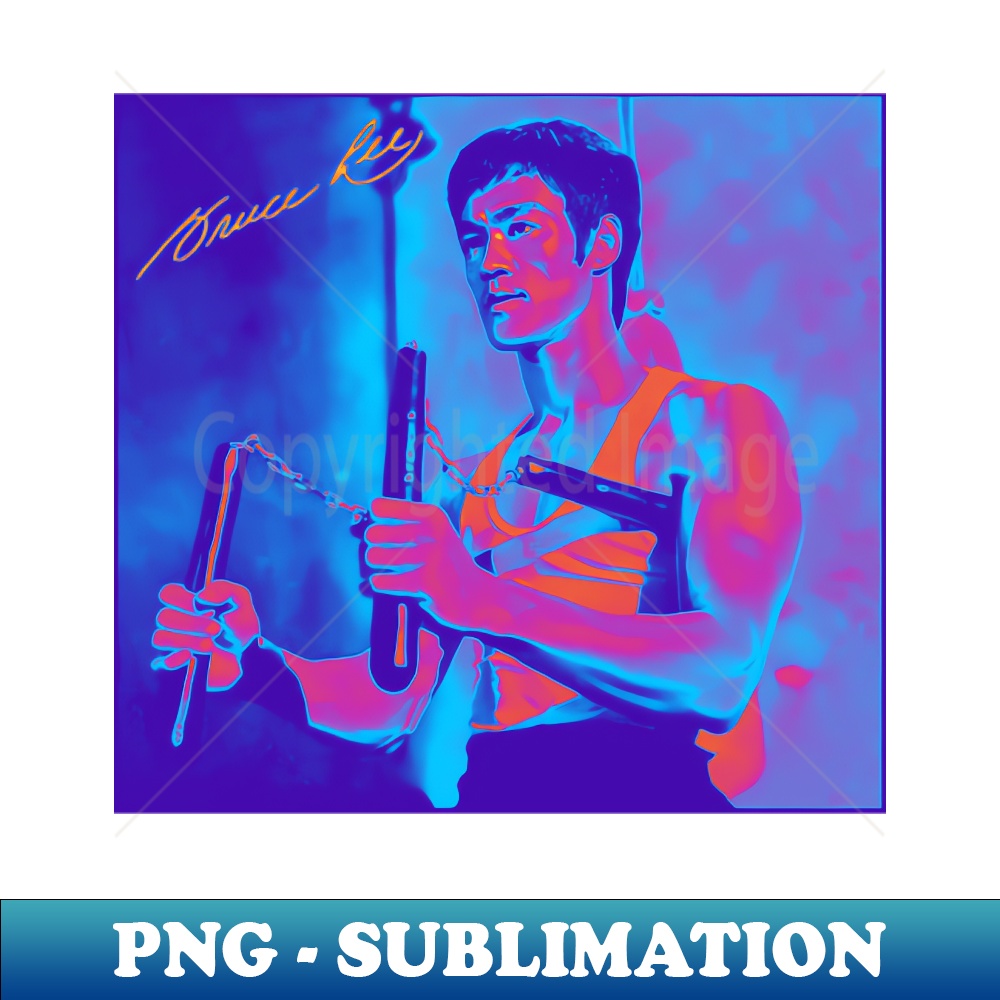Bruce Lee Portrait Pop Art - Modern Sublimation PNG File - B - Inspire ...
