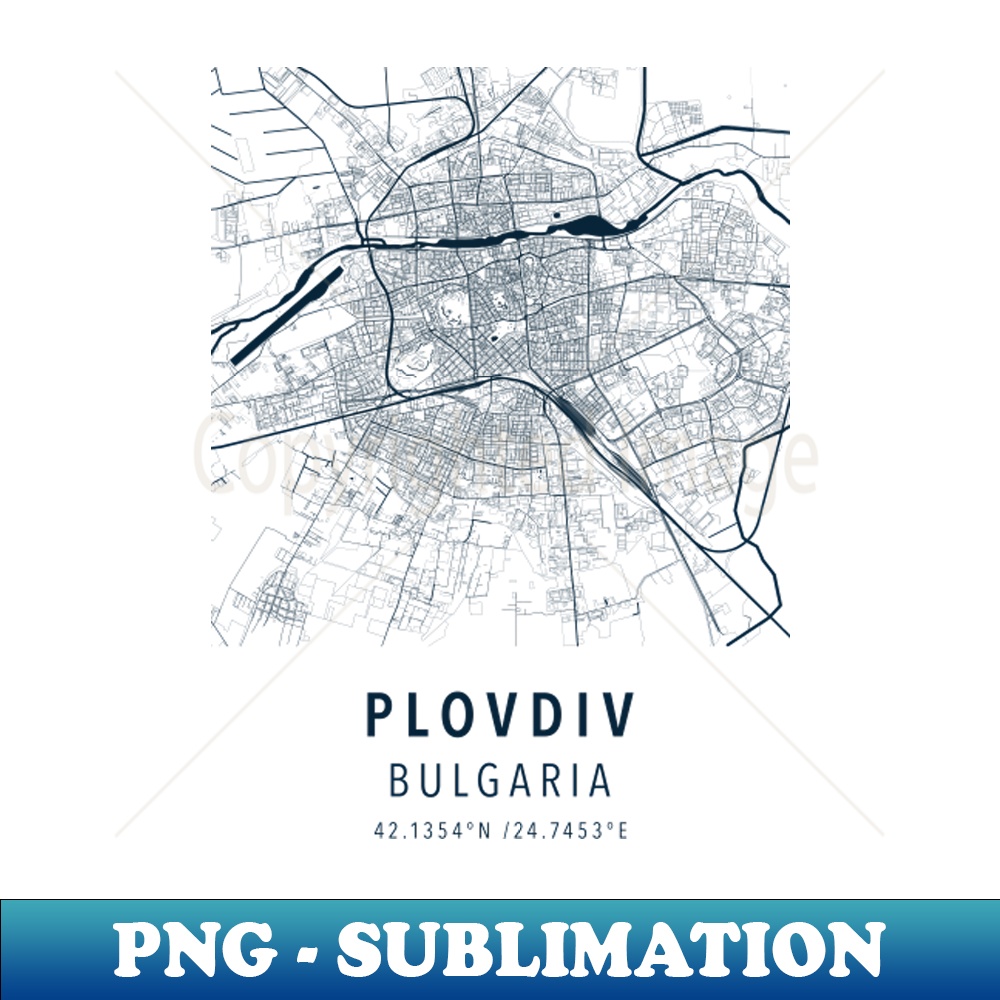 plovdiv simple map - Artistic Sublimation Digital File - Rev | Inspire ...