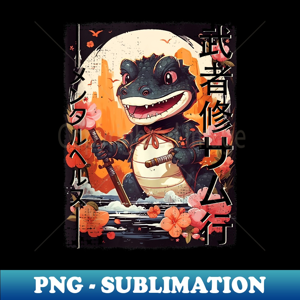 Samurai Crocodile Warrior Japanese Ninja Crocodile Kawaii - - Inspire ...