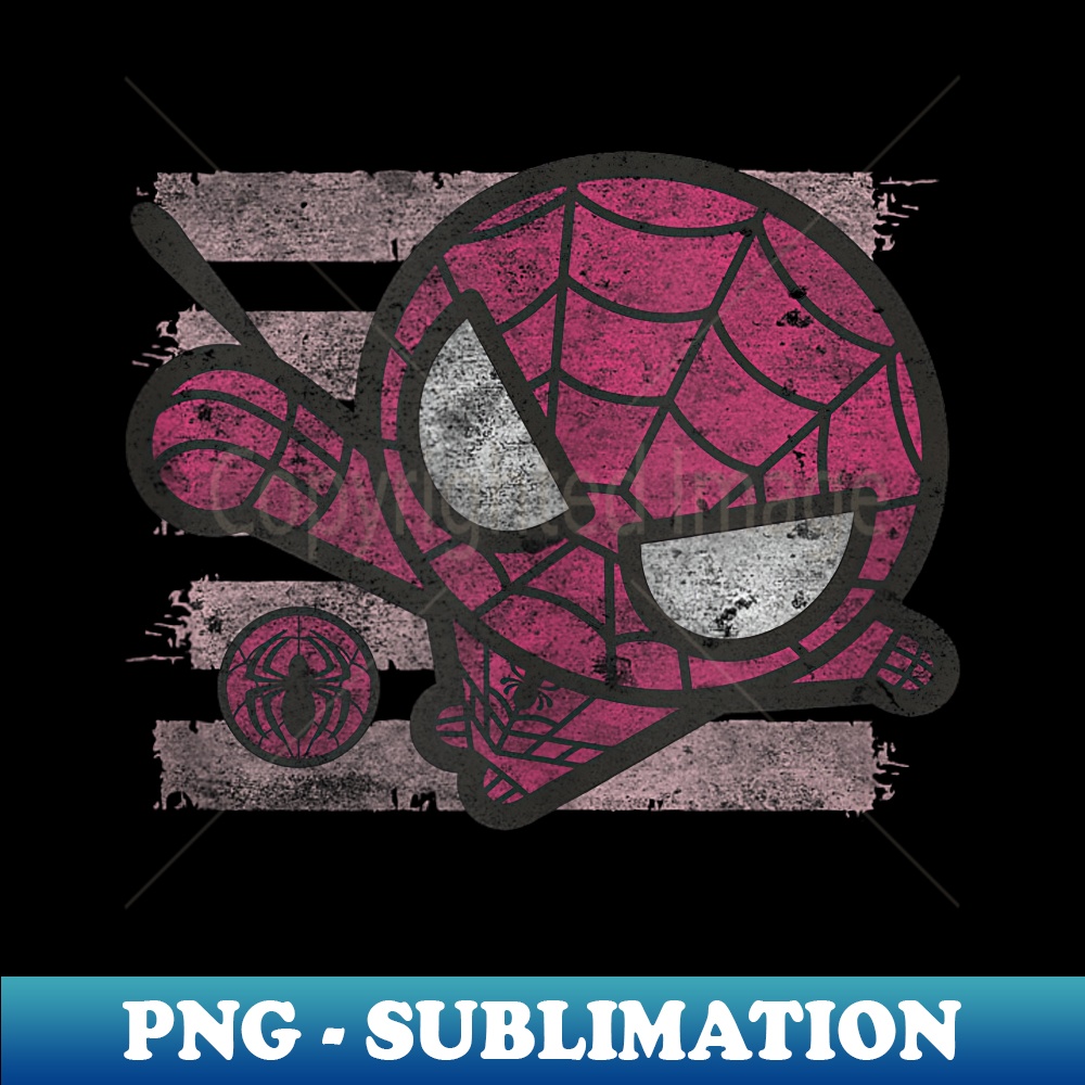 Marvel Kawaii Chibi Spider-Man Hanging Around Distressed - S | Inspire ...