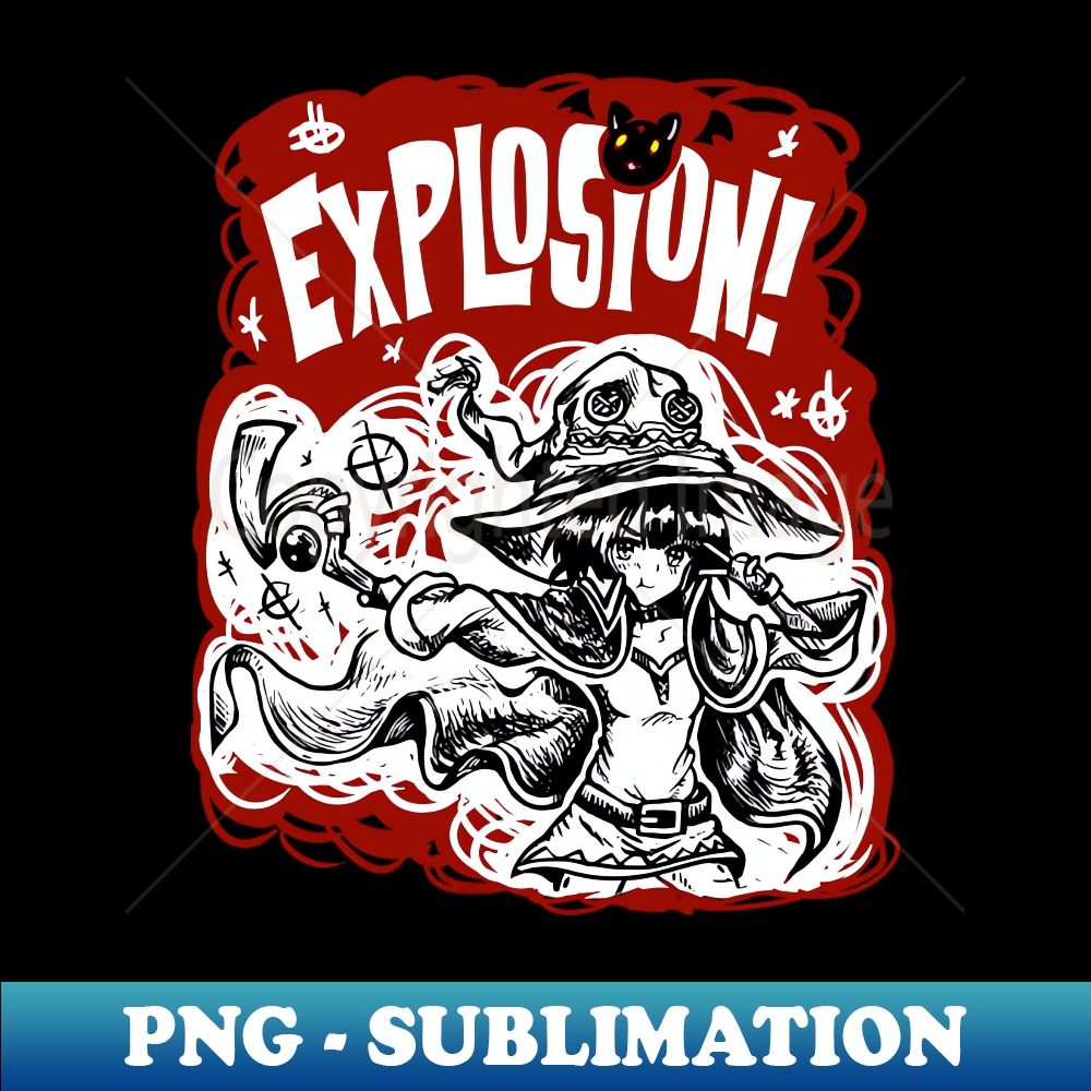 Megumin EXPLOSION Konosuba Fan Art - Trendy Sublimation Digi | Inspire ...