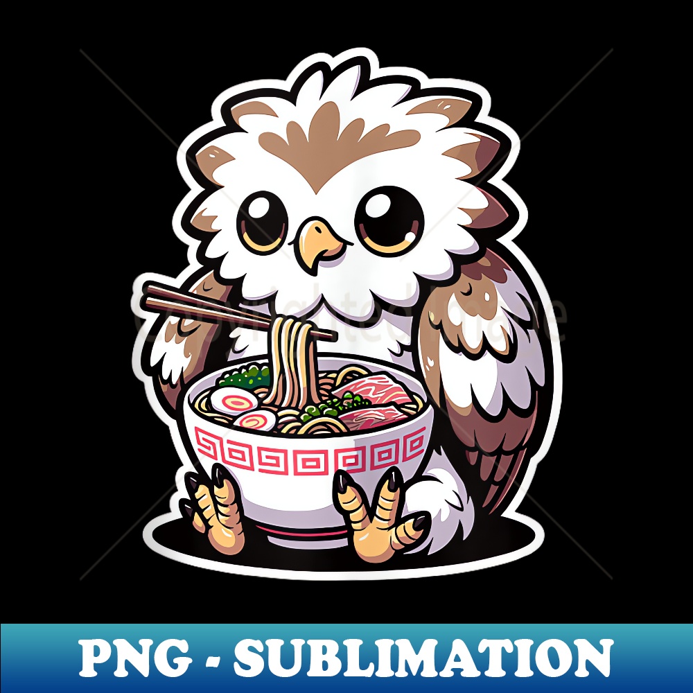 Cute Japanese Kawaii Chibi Harpy Eagle Eating Ramen - Unique | Inspire ...