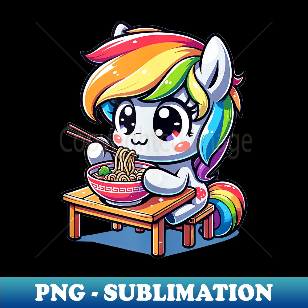 Cute Japanese Kawaii Chibi Pony Eating Ramen - Instant PNG S - Inspire ...