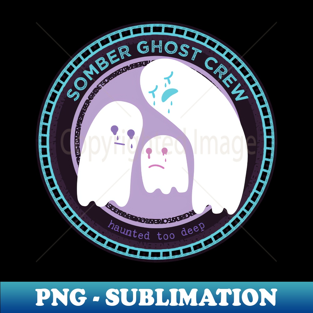 Somber Ghost Crew Round Stamp - Creative Sublimation PNG Dow | Inspire ...
