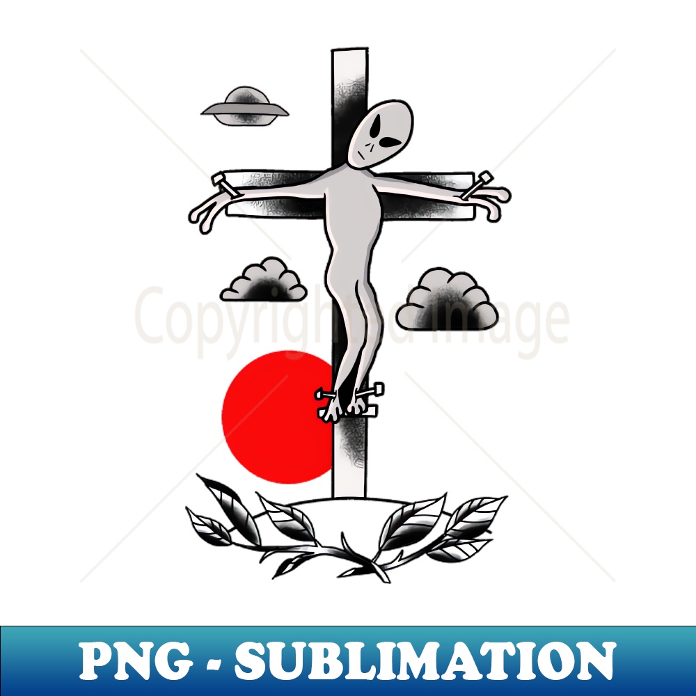 Alien on the cross - Unique Sublimation PNG Download - Fashi | Inspire ...