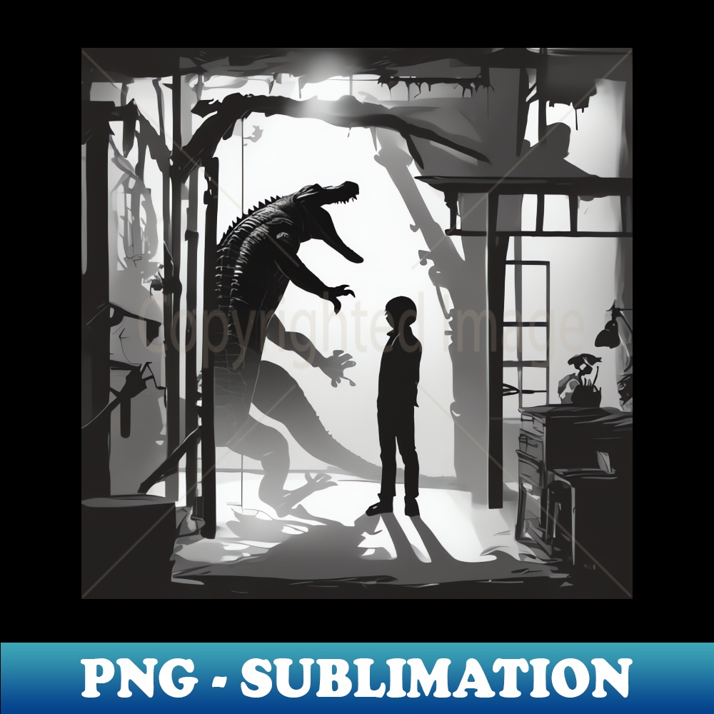 Alligator Shadow Silhouette Anime Style Collection No 99 - H | Inspire ...