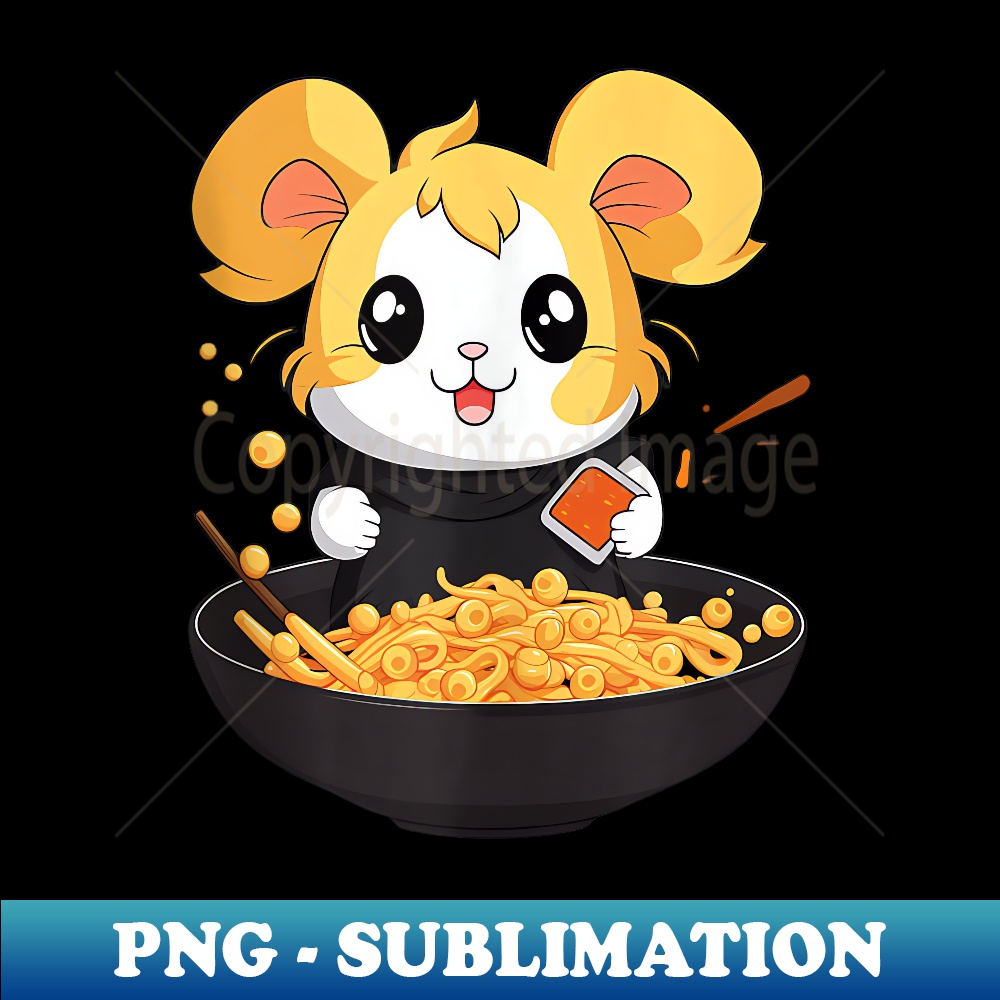 Otaku Kawaii Anime Hamster Eat Japanese Food Ramen Noodles - | Inspire ...