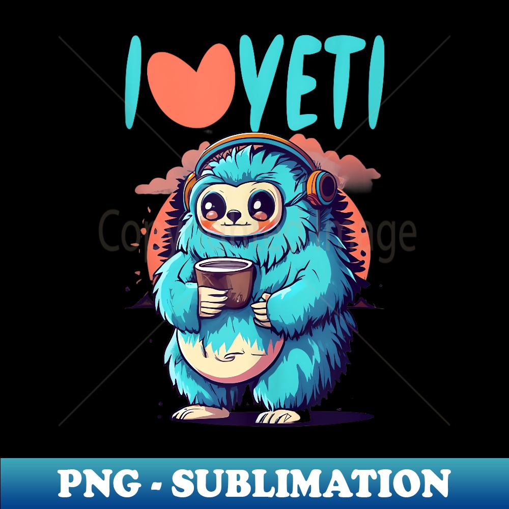 Kawaii Yeti I Heart Yeti I Love Yeti Girls Boys - PNG Transp | Inspire ...