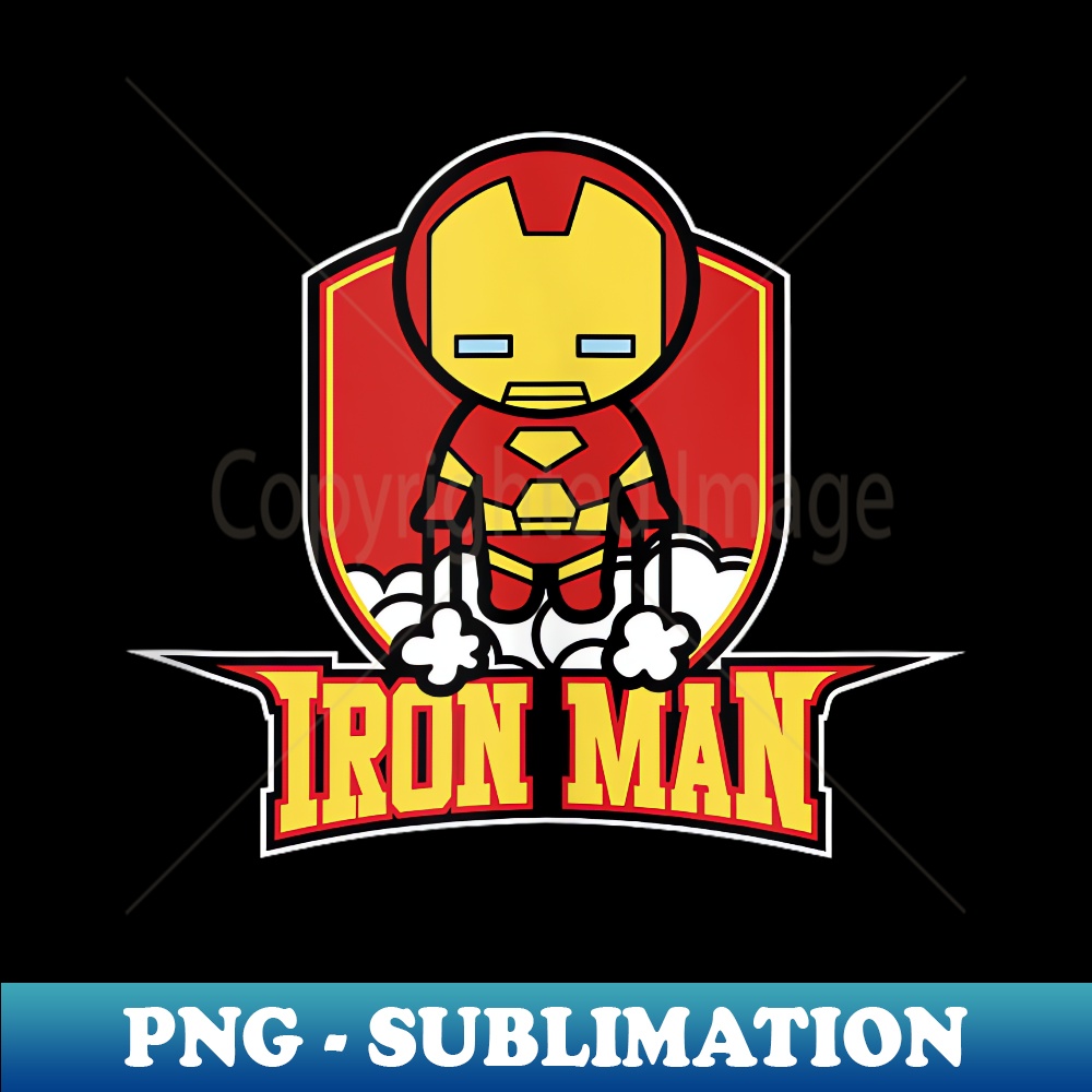Marvel Kawaii Iron Man Lift Off Cute Flight Chibi Logo - PNG | Inspire ...