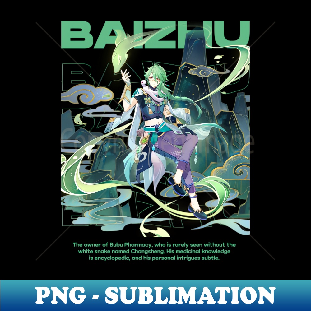 Baizhu Genshin Impact - Special Edition Sublimation PNG File | Inspire ...
