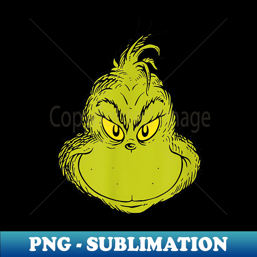Dr. Seuss Classic Grinch Face - Signature Sublimation PNG Fi | Inspire ...