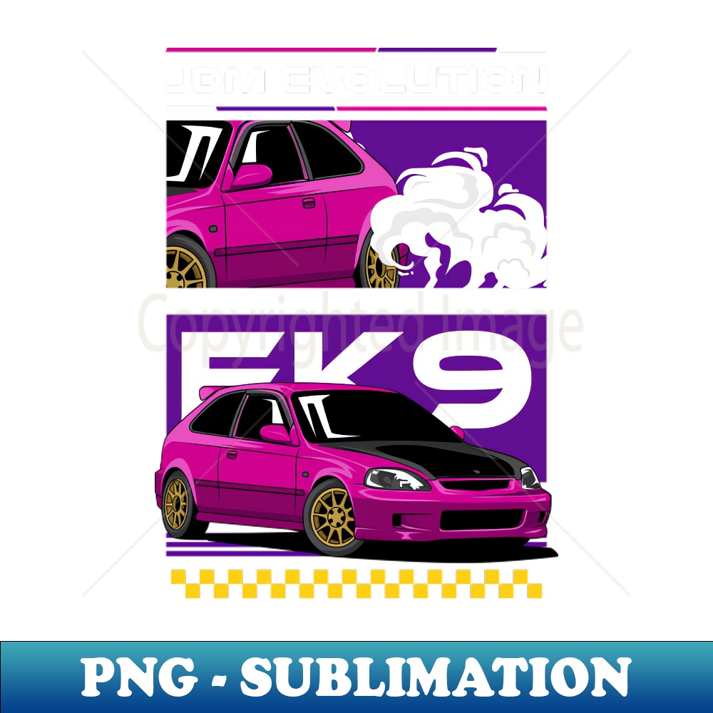 Civic Type R EK9 JDM Car - PNG Transparent Sublimation Desig | Inspire ...