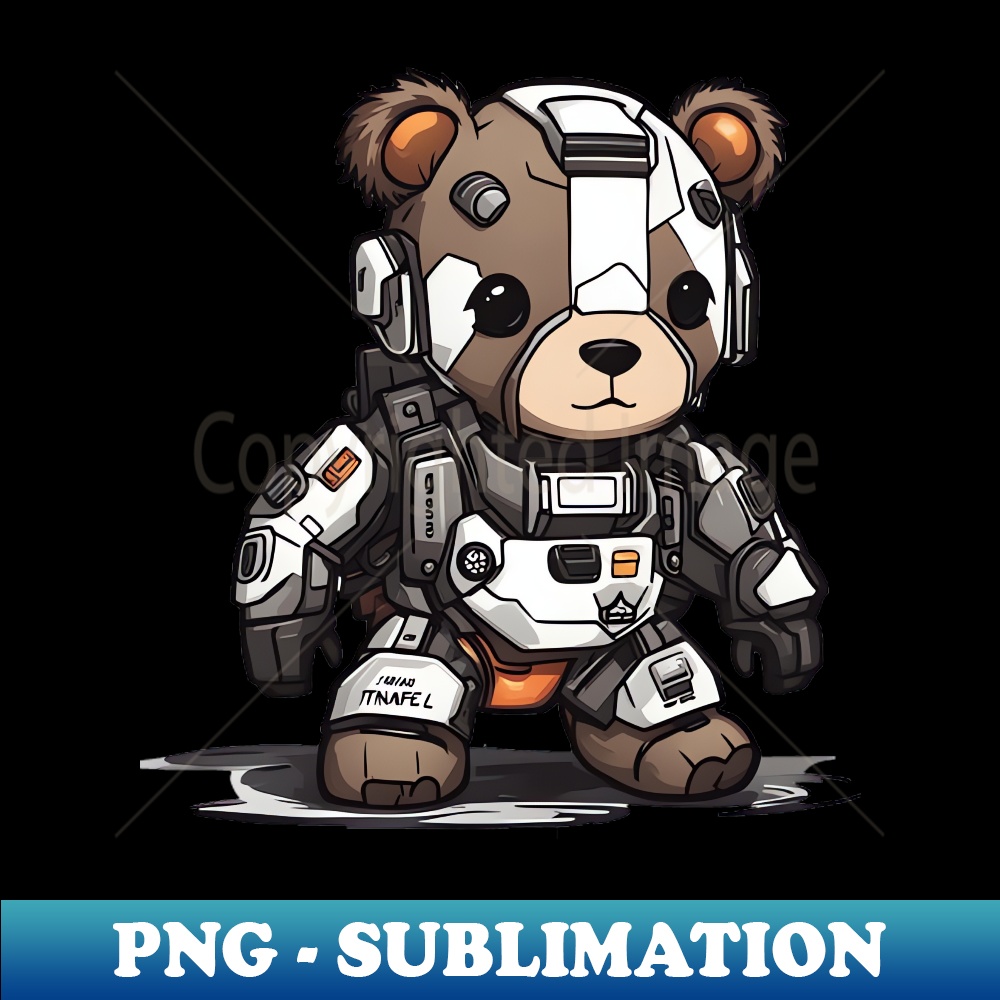 Cute Teddy Future Soldier - PNG Transparent Digital Download | Inspire ...